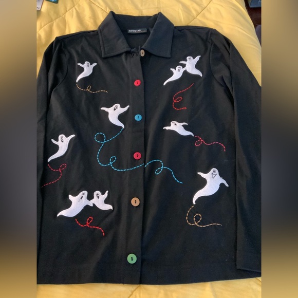 Onque Casuals | Jackets & Coats | Nwot Onque Casuals Black Ghost ...